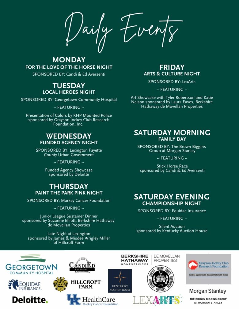 Schedule of Daily Events - lexington.jl.org